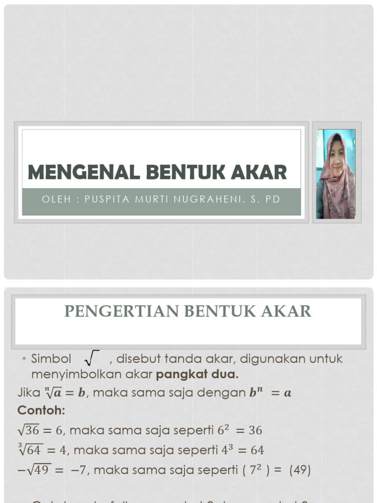 Mengenal Bentuk Akar | PDF