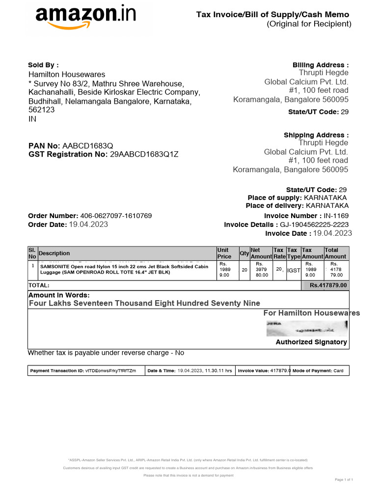 Bag | PDF | Invoice | Taxes