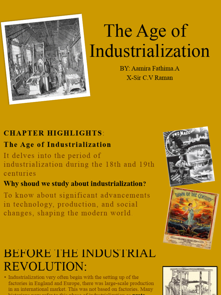 The Age of Industrialization | PDF | Labour Economics | Cotton