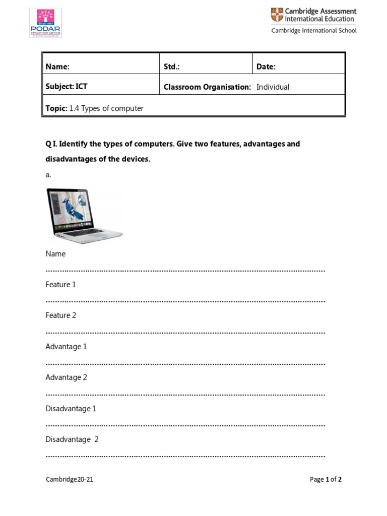 CHP - 1 Types of Computer | PDF