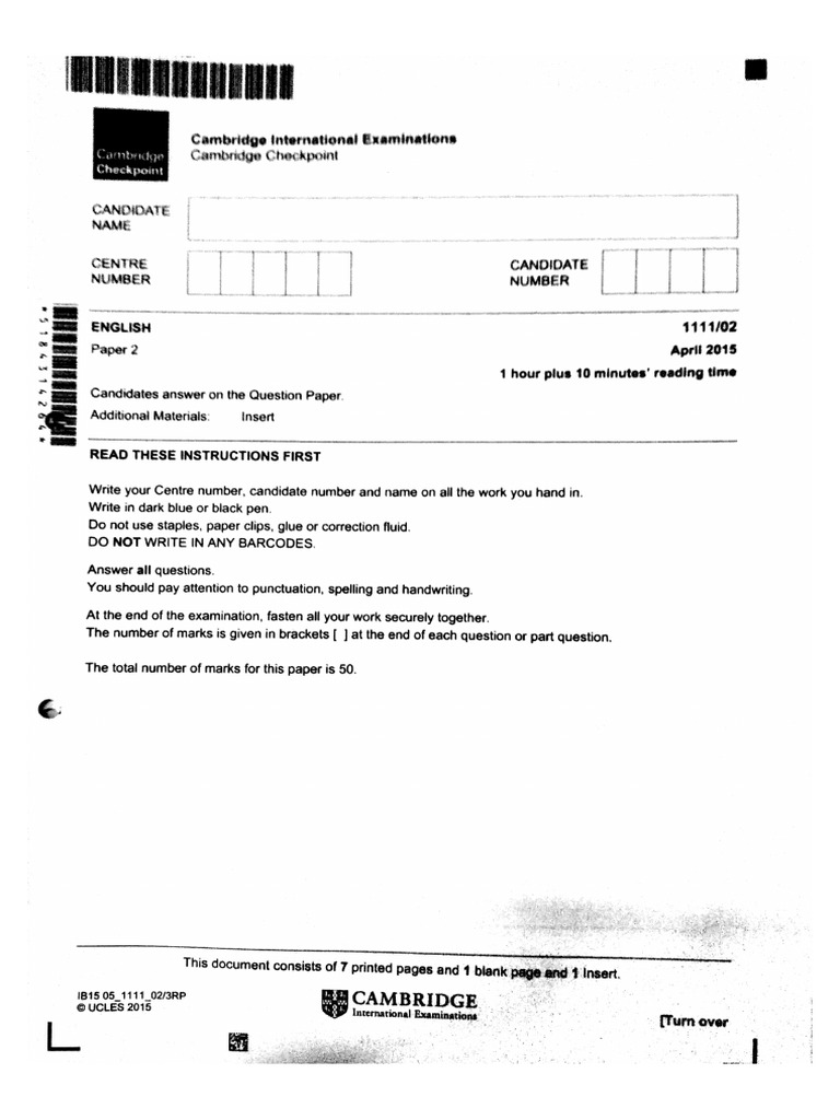 English PapeR 2 | PDF