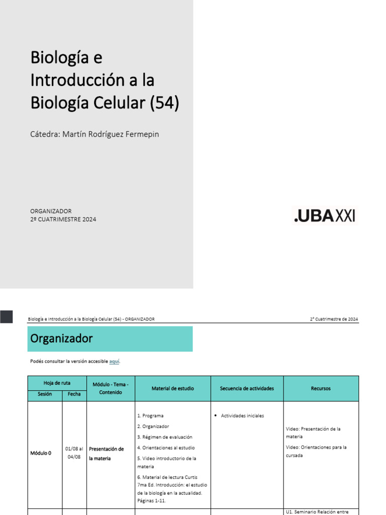 Organizador 2C 2024 54 | PDF | Biología Celular) | Adn