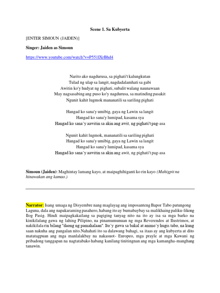 Final Script El FILIPINO AutoRecovered 3 | PDF