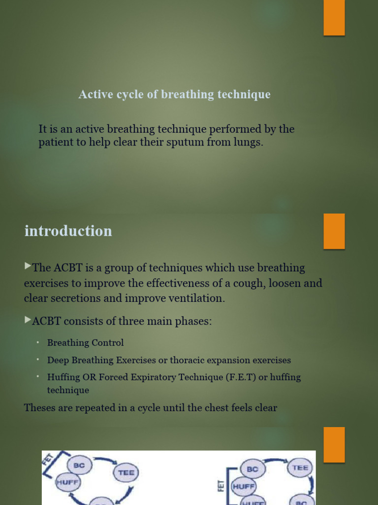 Active Cycle of Breathing Technique | PDF | Breathing | Respiratory Tract
