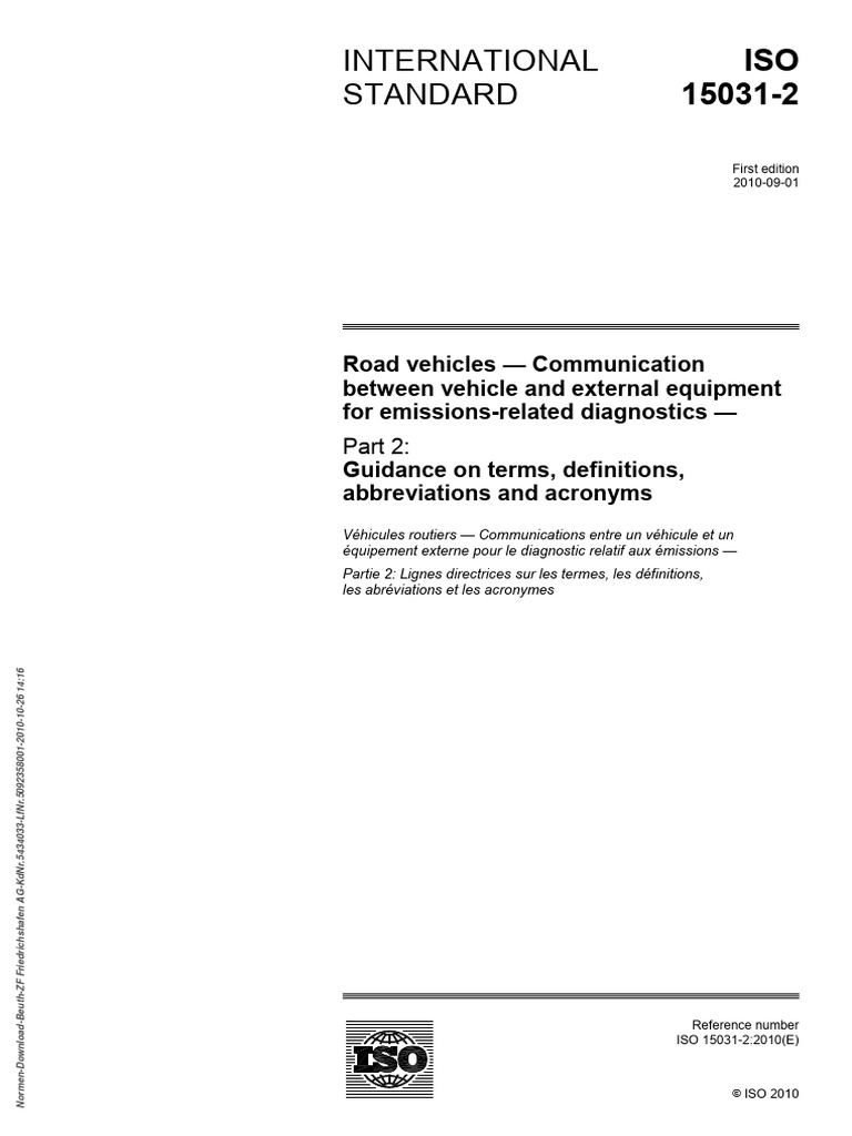 Iso 15031-2 | PDF | International Organization For Standardization ...
