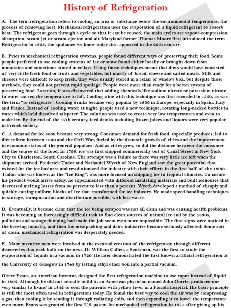 4 January 2024 Academic Reading Practice Test | PDF | Refrigeration ...