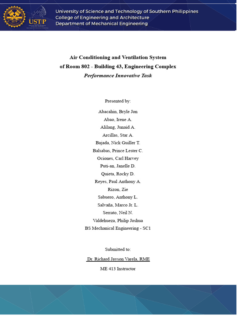 Aircon Pit Paper | PDF | Ventilation (Architecture) | Air Conditioning