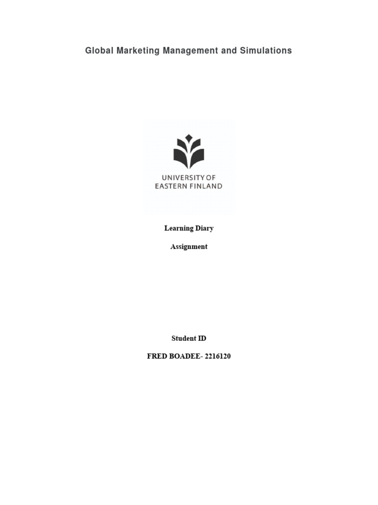 Learning Diary (Global Marketing and Simulation Game) | PDF | Marketing ...