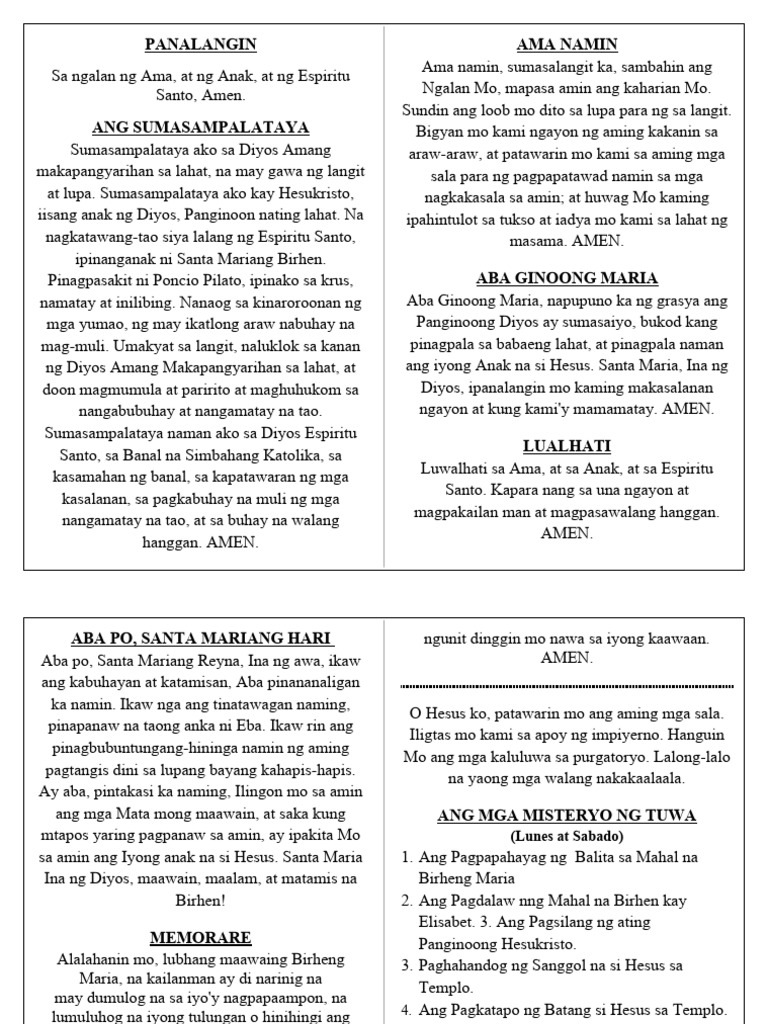 PANALANGIN | PDF