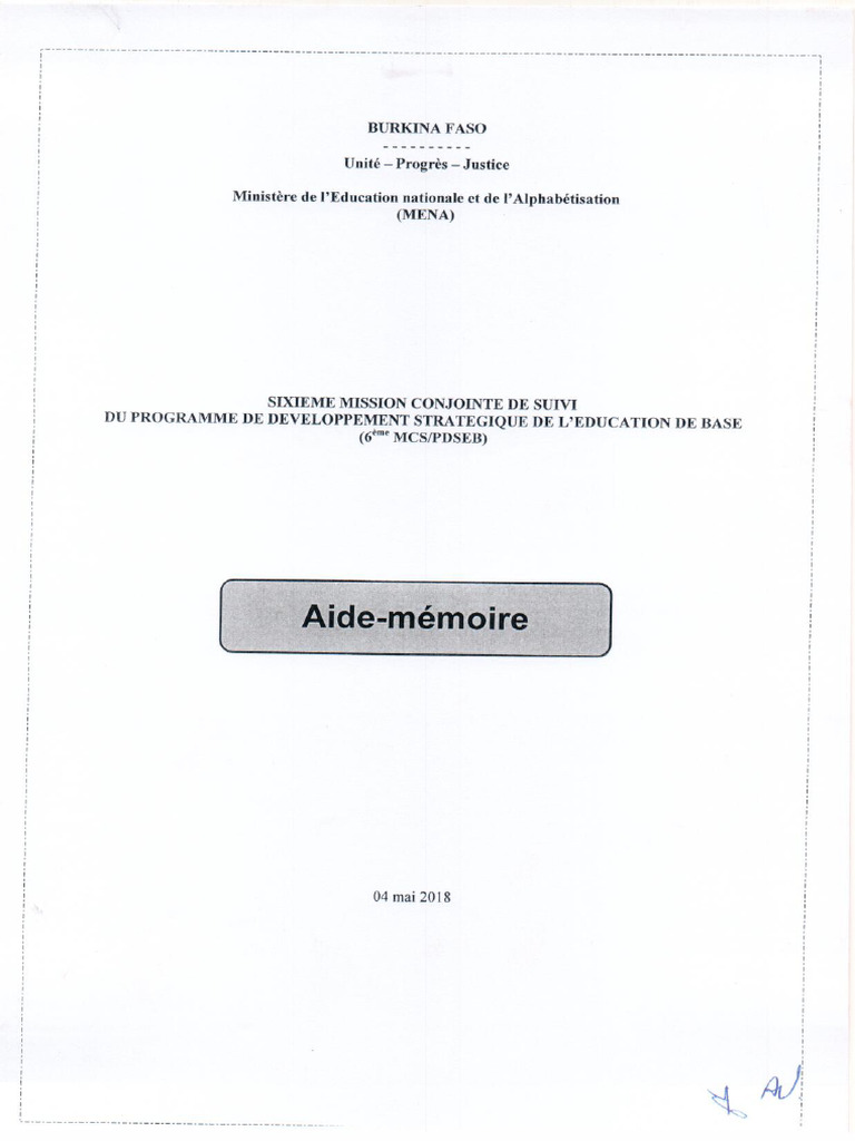 2018 - Aide Mémoire MCS-6 Paraphé | PDF