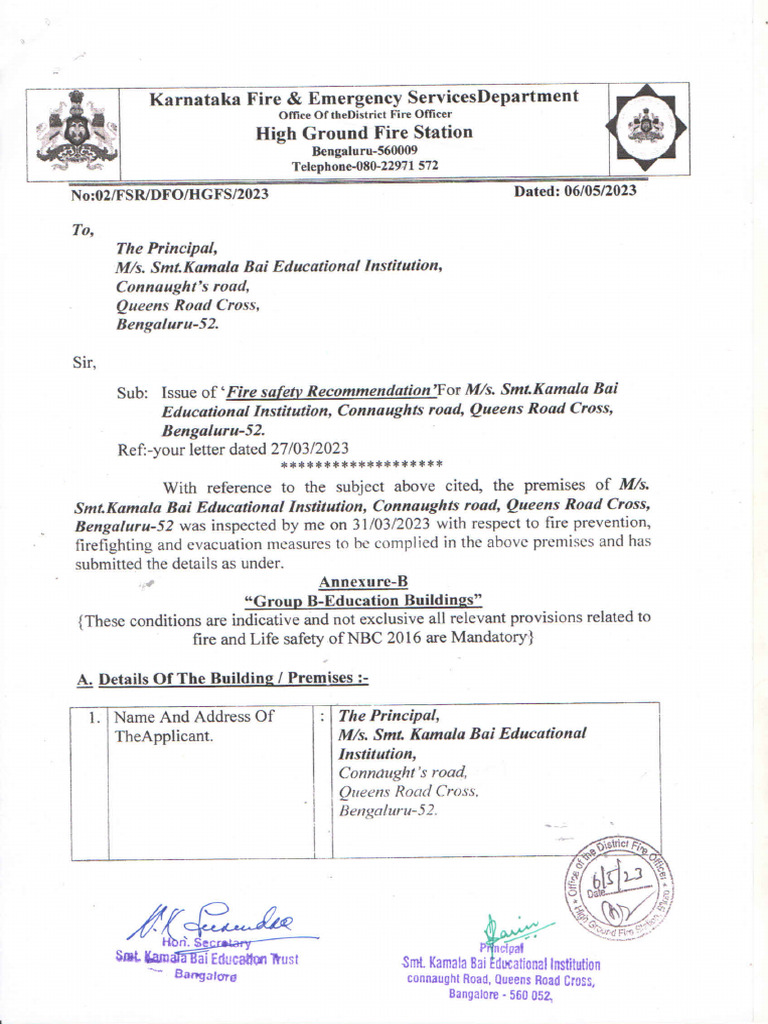 6 Fire Safety Certificate | PDF