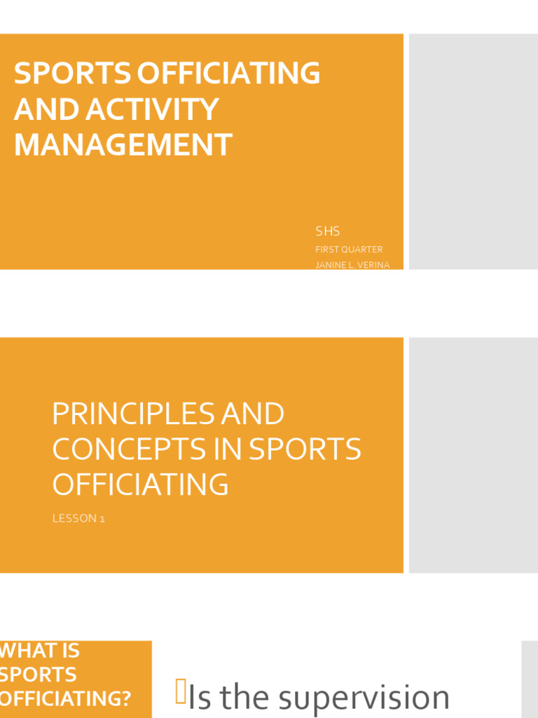 Sports Officiating Principles | PDF | Sports | Perception