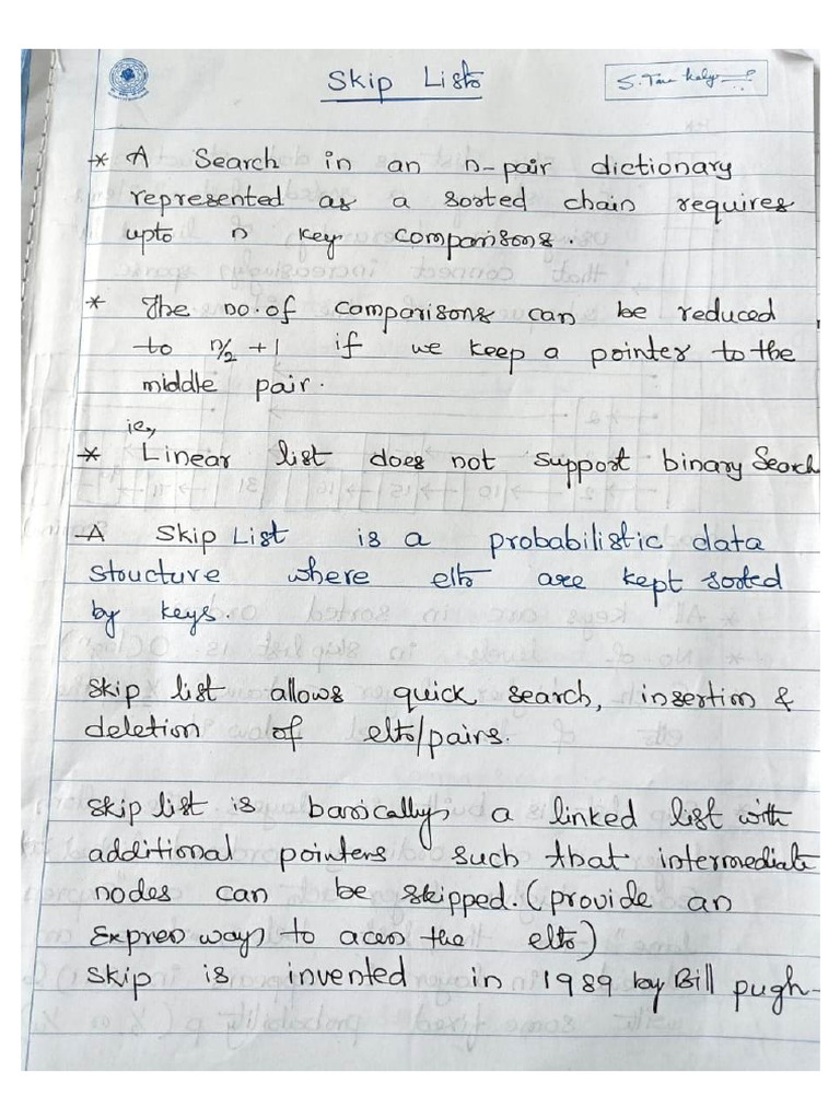 Skip List Pdf