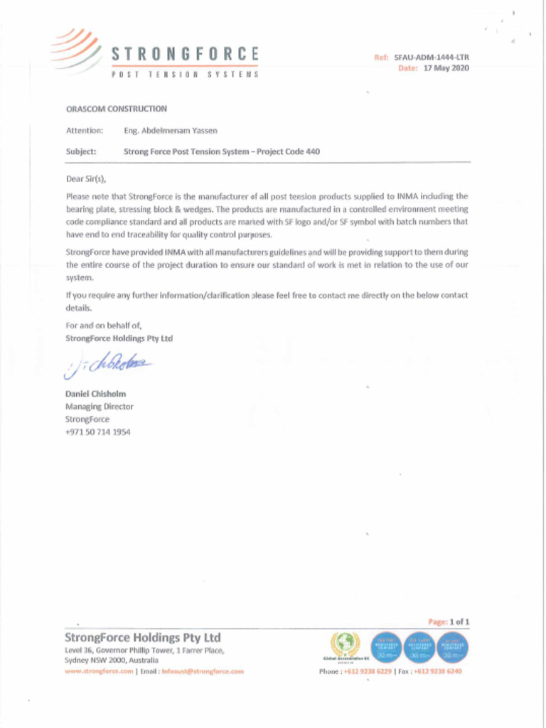 strong force letter | PDF