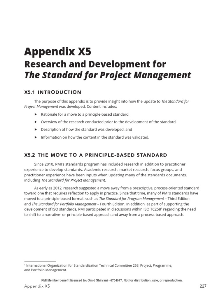 Appendix X5 | PDF | Project Management | Business