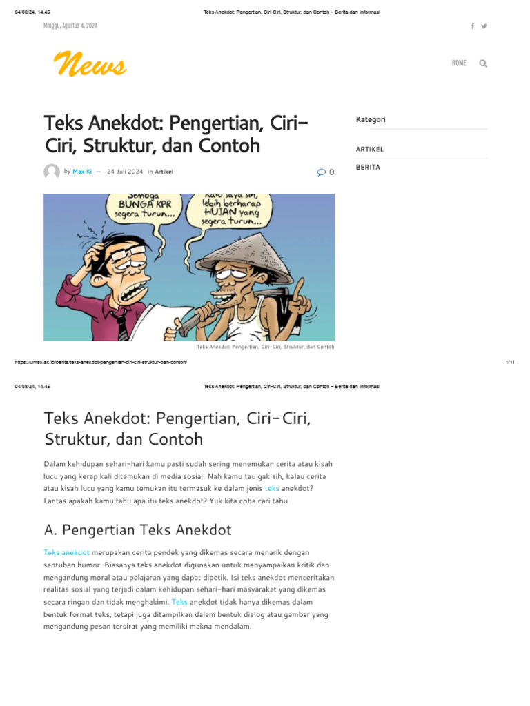 Teks Anekdot - Pengertian, Ciri-Ciri, Struktur, Dan Contoh - Berita Dan ... Teks Anekdot - Pengertian, Ciri-Ciri, Struktur, Dan Contoh - Berita Dan ...