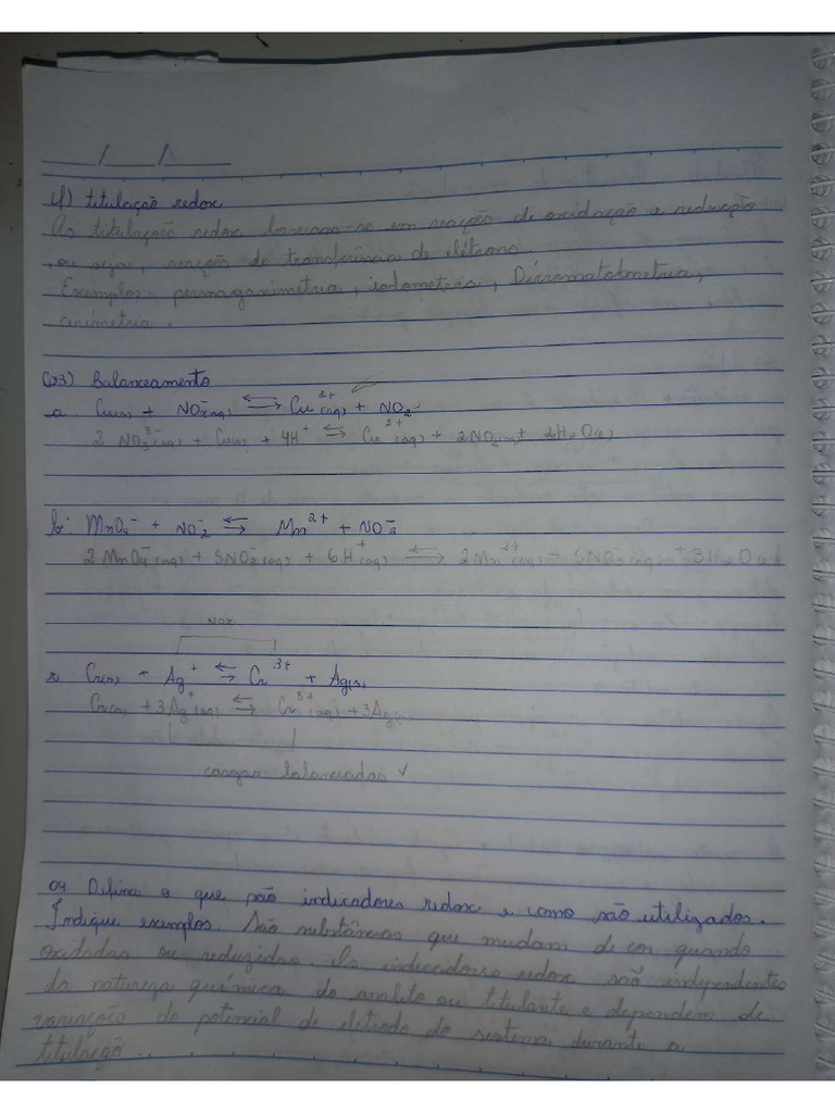 Atividade REDOX. | PDF