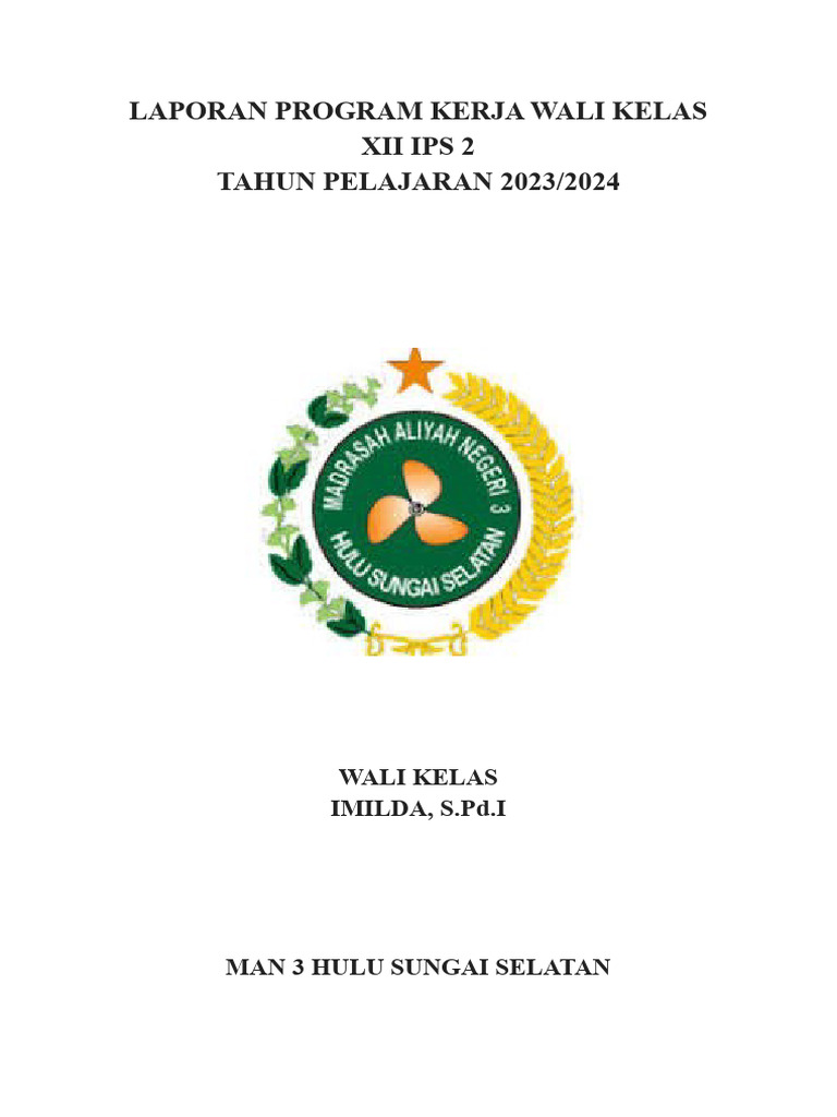 Program Kerja Wali Kelas XII IPS 2 2023/2024 | PDF