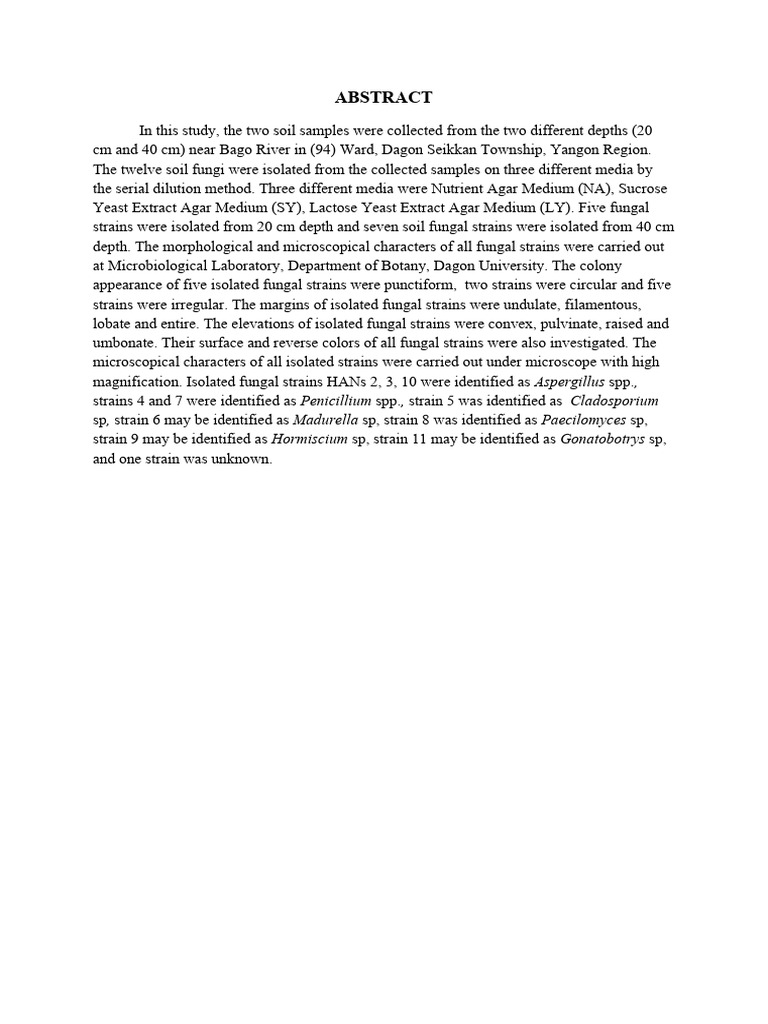 Thesis Abstract | PDF | Home & Garden | Wellness