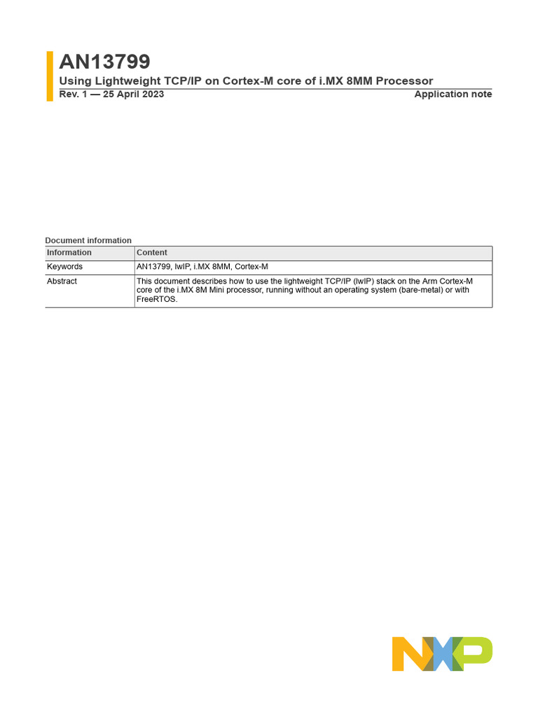 AN13799 | PDF | Computing | System Software