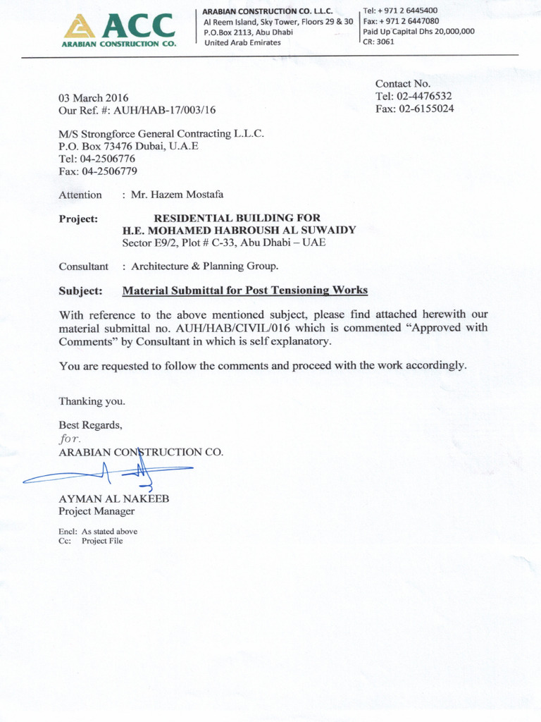 SF-GC036 - Arabian Construction Company (APG) | PDF