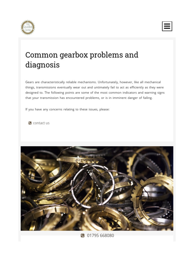Diagnosing Common Gearbox Issues | PDF | Manual Transmission | Clutch