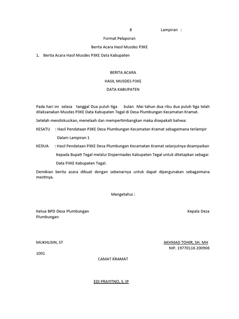 Ba P3ke Kegiatan BLT DD 2023 W | PDF