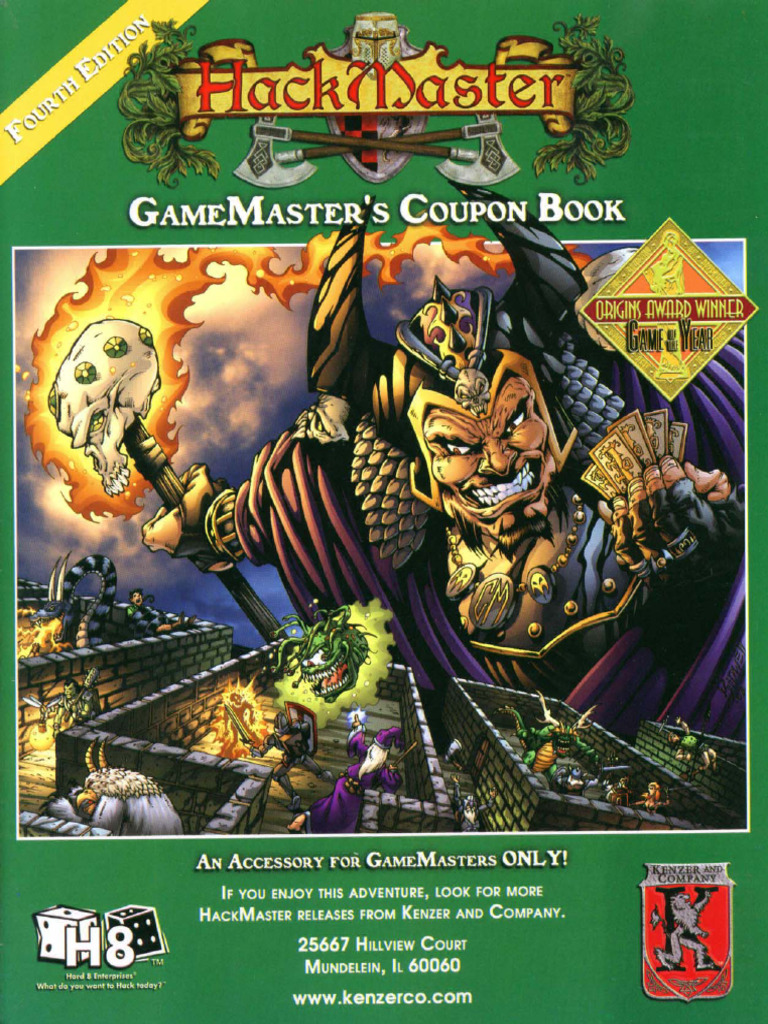 Hackmaster GameMaster's Coupon Book | PDF
