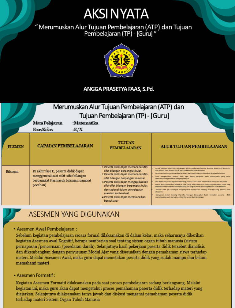 Merumuskan Alur Tujuan Pembelajaran (ATP) Dan Tujuan Pembelajaran (TP ...