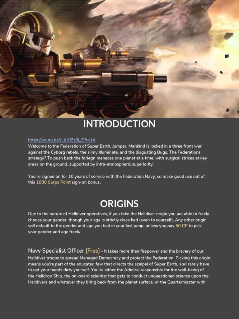 Helldivers 1 Jumpchain | PDF | Fighter Aircraft | Reason