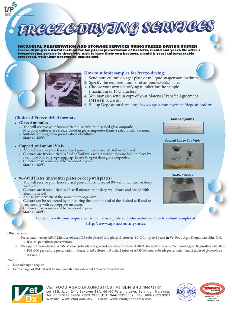 Freeze Drying Services | PDF | Biology