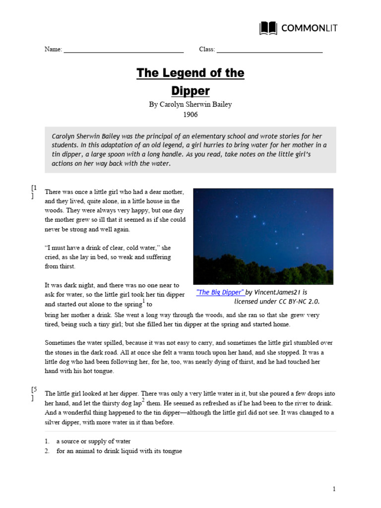 The Legend of The Dipper | PDF