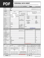 Excel File CSC Personal Data Sheet PDS 2017 1 | PDF | Justice | Crime ...