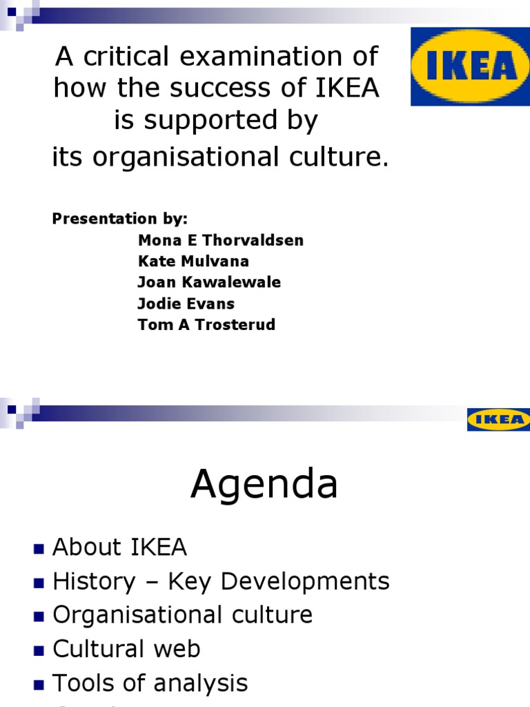 Presentation Ikea | Organizational Structure | Strategic Management