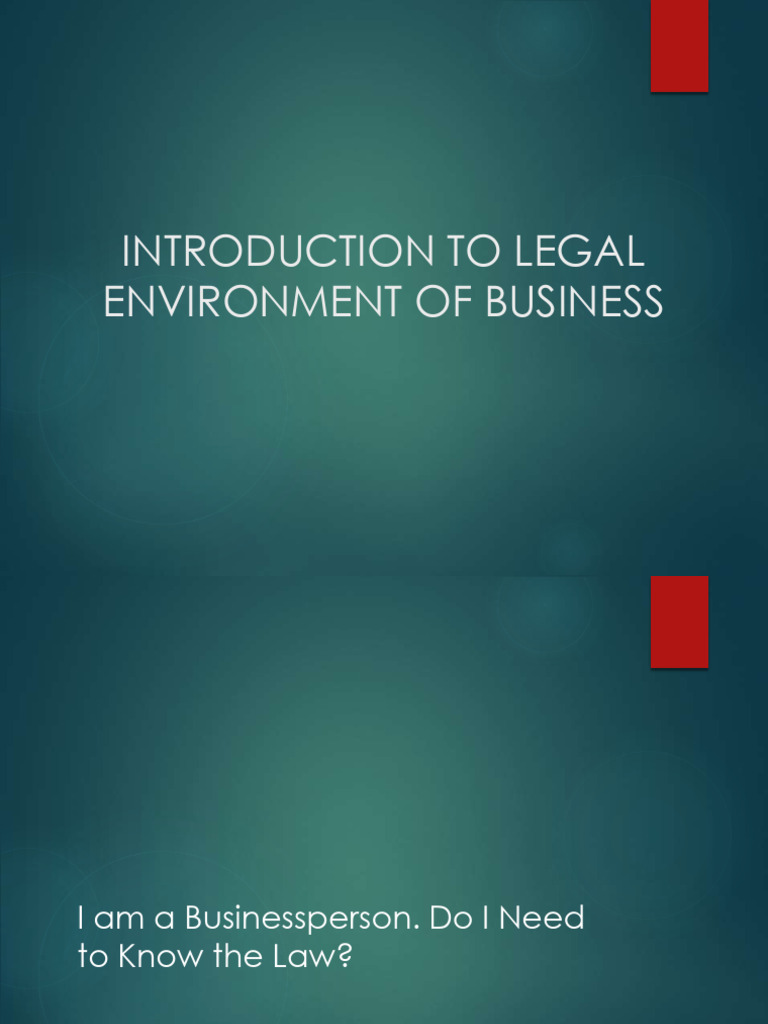 Class 1 - Introduction Slides - LEB-1 | PDF | Intellectual Property | Product Liability