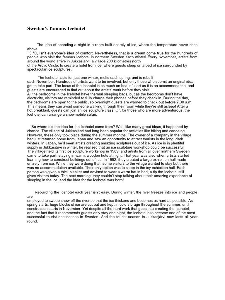 Comprehension Exercise (Lower Secondary English) | PDF | Travel | Art