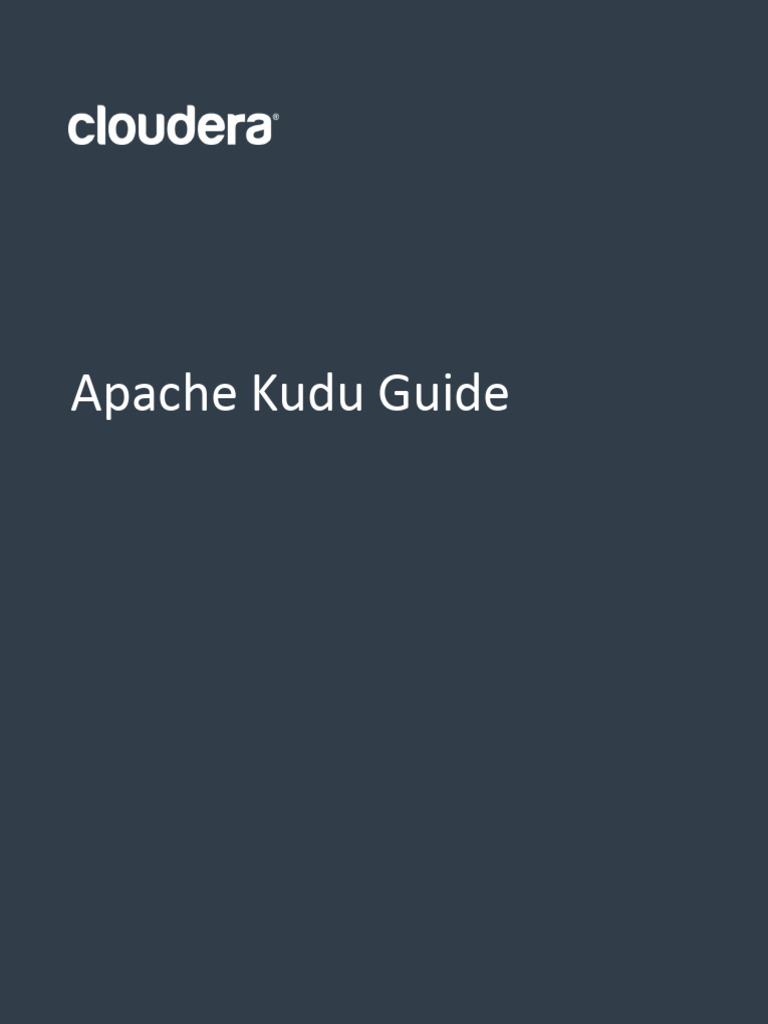 Cloudera Kudu | PDF | Apache Hadoop | Trademark