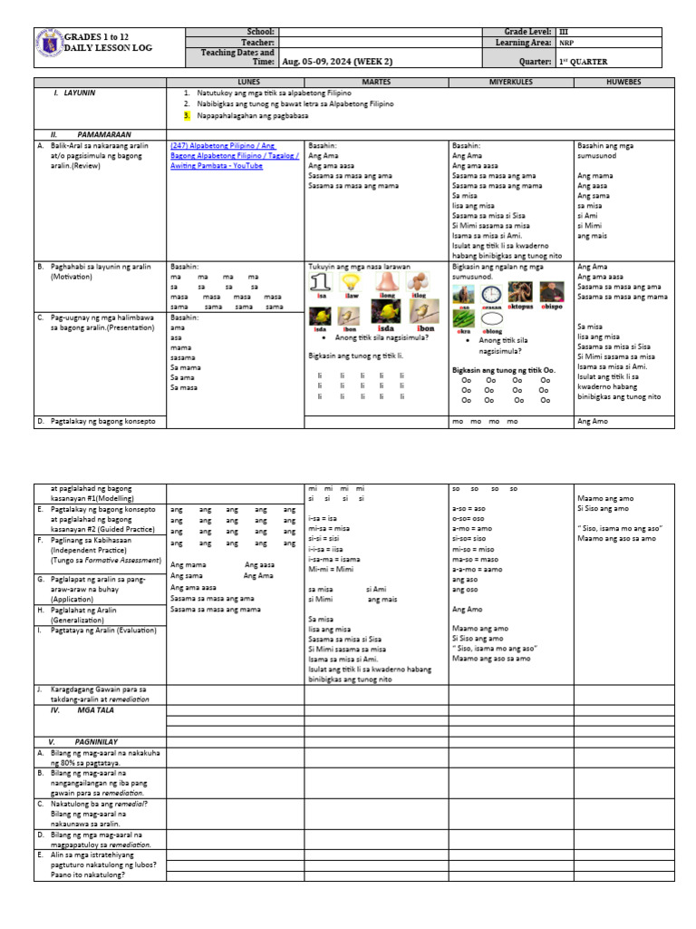 DLL NRP Q1 W2 Struggling | PDF