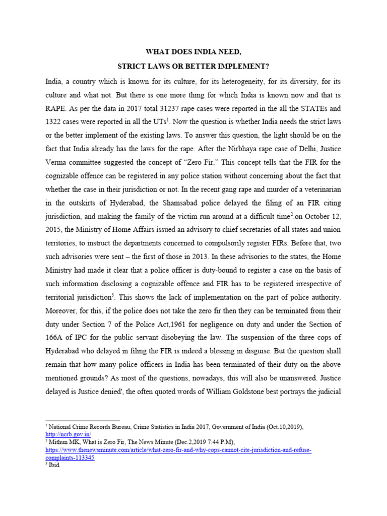 Strict Laws or Better Implement | PDF | Justice | Crime & Violence