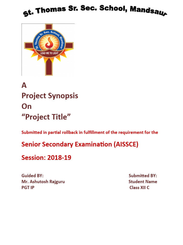 Sample Synopsis of XII IP 065 | PDF | World Wide Web | Internet & Web