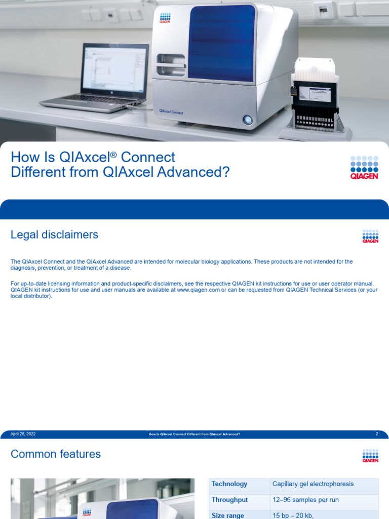 QIAxcel Connect and QIAxcel Advanced Comparison Slidedeck 0422 WW PROM ...