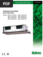 McQuay Fan Coil Unit Overview | PDF | Air Conditioning | Duct (Flow)