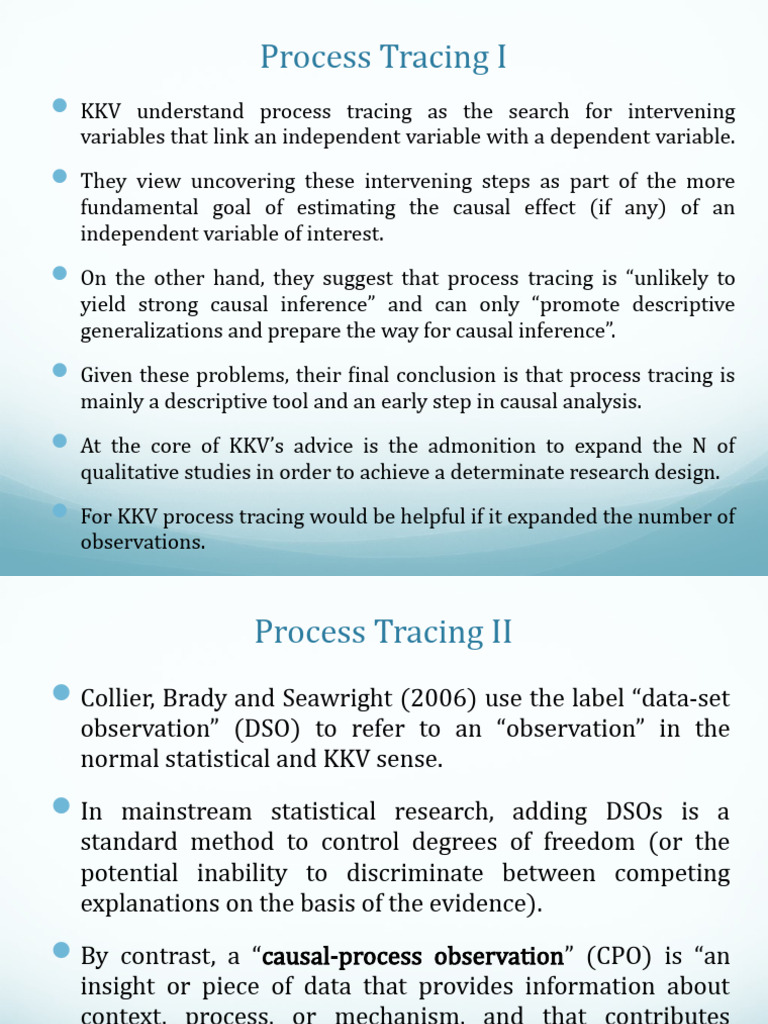 Class 06. Process-Tracing in IR | PDF | Causality | Evidence