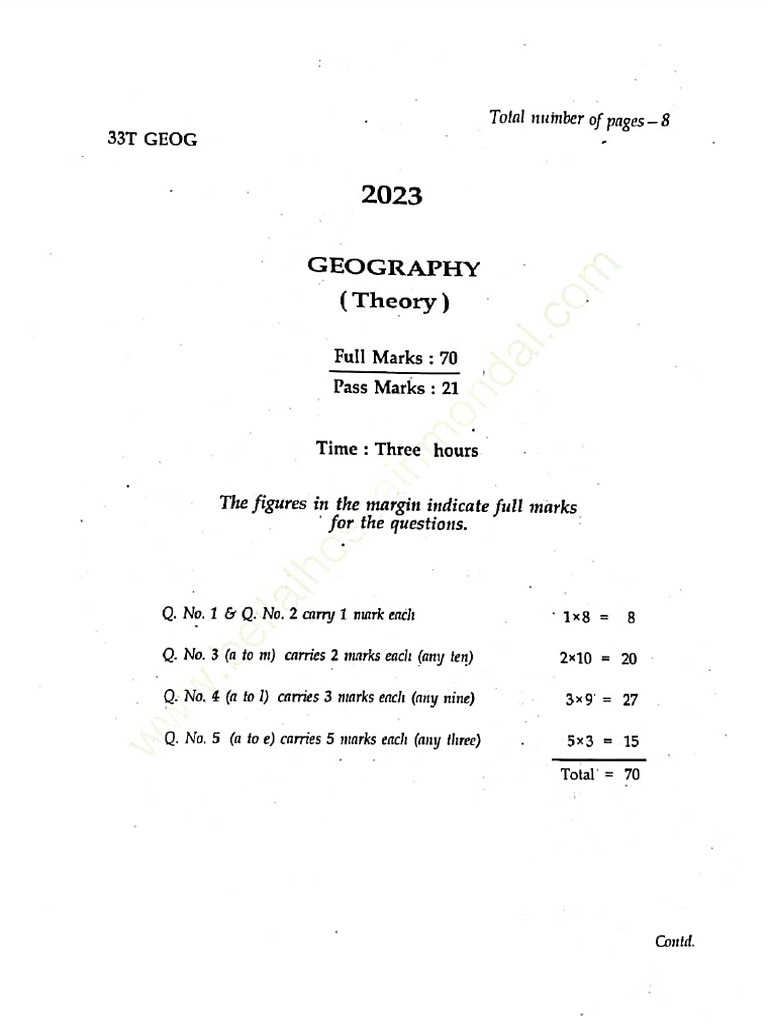 Geography 2023 | PDF