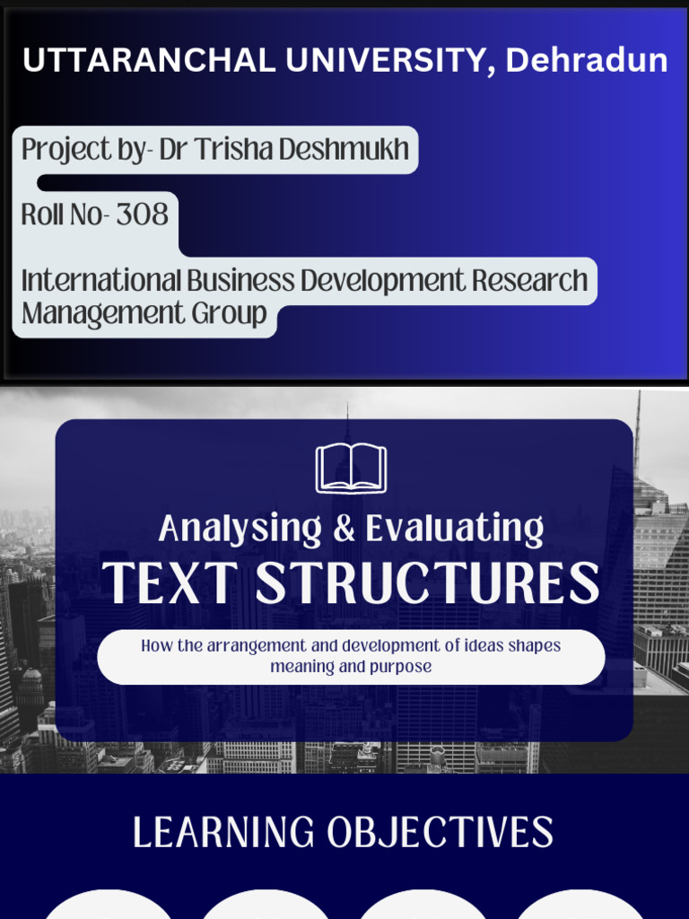 Analysing Text Structure English Education Presentation in Bright ...