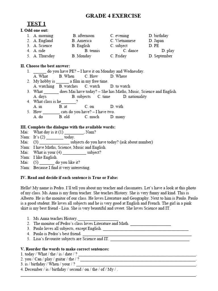 Grammar Exercise | PDF | English Language