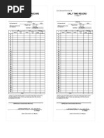Daily Time Record Template | PDF