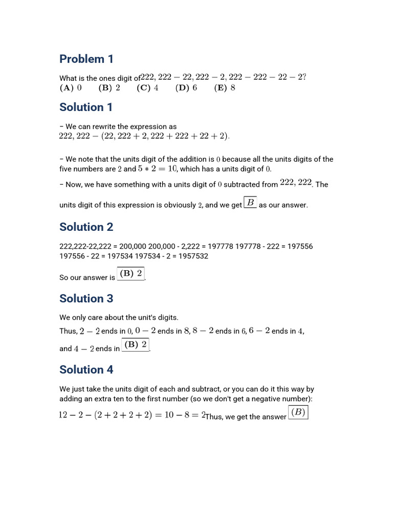 AMC8 真题答案和解法 2024 | PDF | Area | Rectangle
