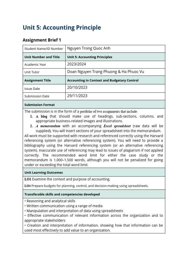 AP1 NguyenTrongQuocAnh | PDF | Accounting | Information