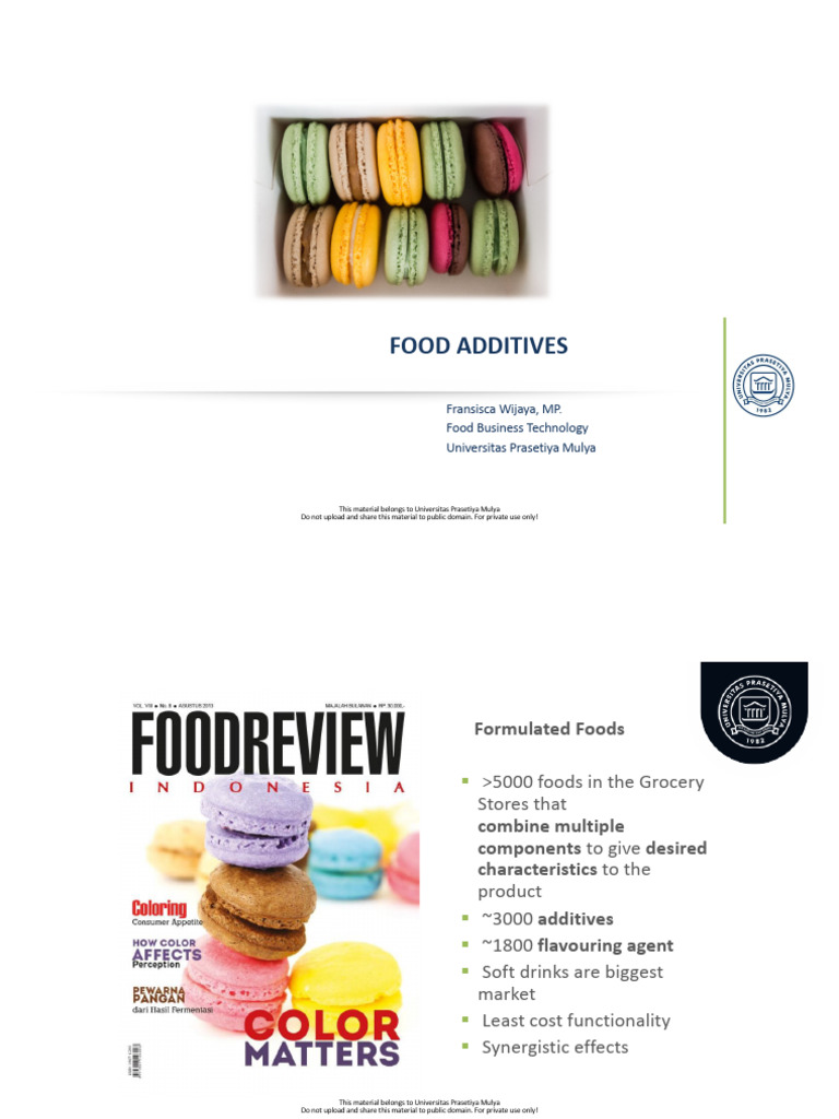 13 - Food Additives | PDF | Fruit Preserves | Chemical Substances